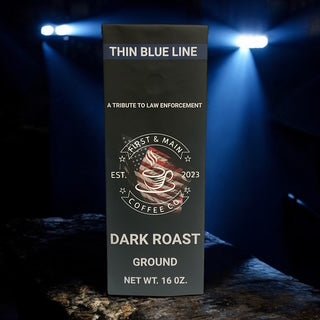 Thin Blue Line - Dark Roast Coffee – First & Main Coffee Co.